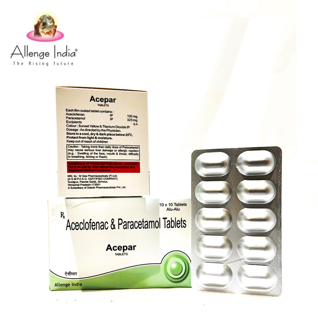Acepar | Aceclofenac + Paracetamol