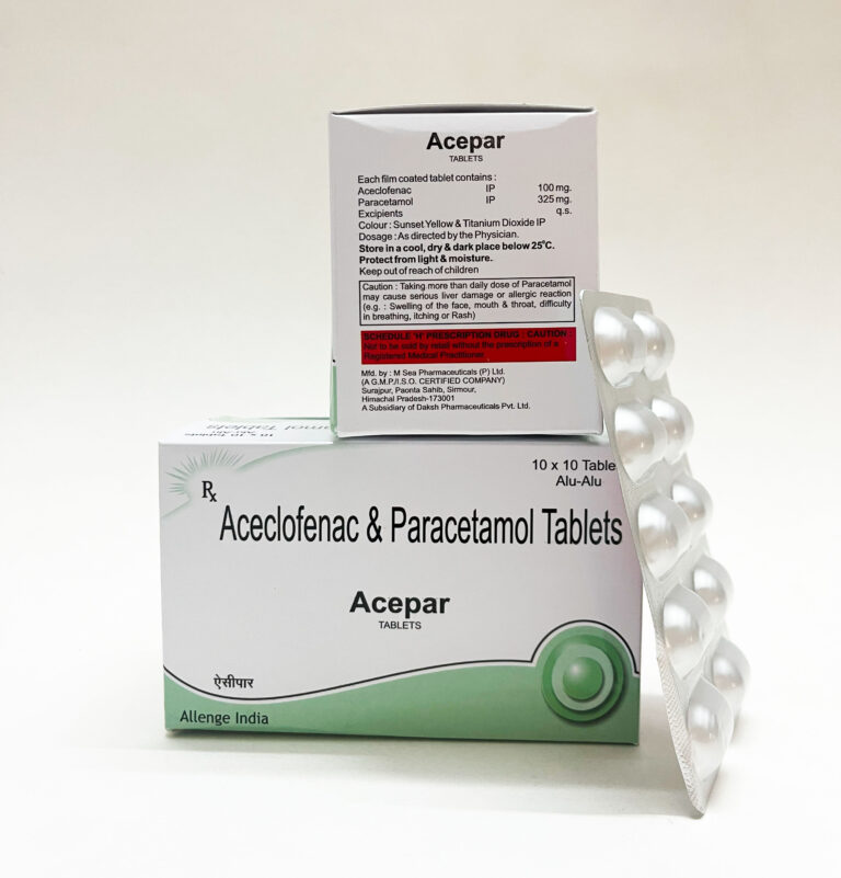 Acepar | Aceclofenac + Paracetamol