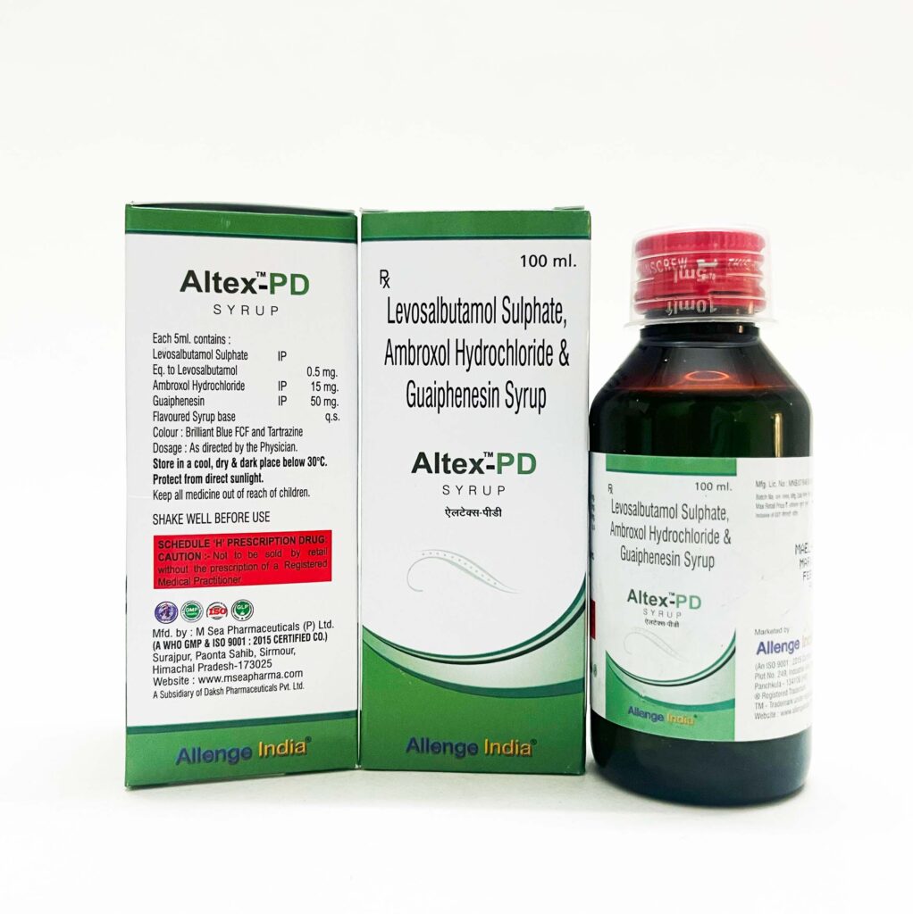 Altex | Ambroxol Hydrochloride + Levosalbutamol Sulphate + Guaiphenesin