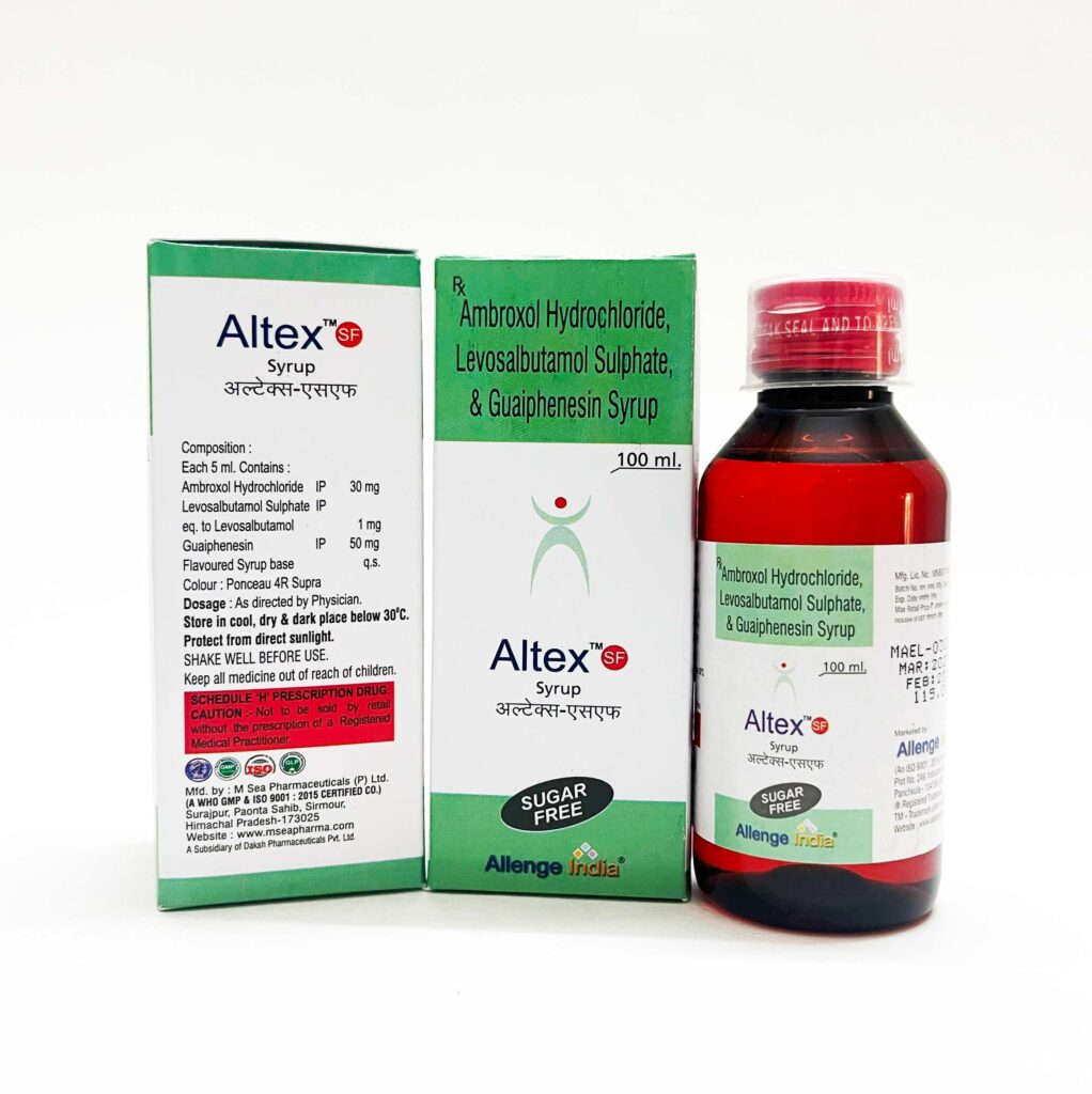 Altex | Ambroxol Hydrochloride + Levosalbutamol Sulphate + Guaiphenesin